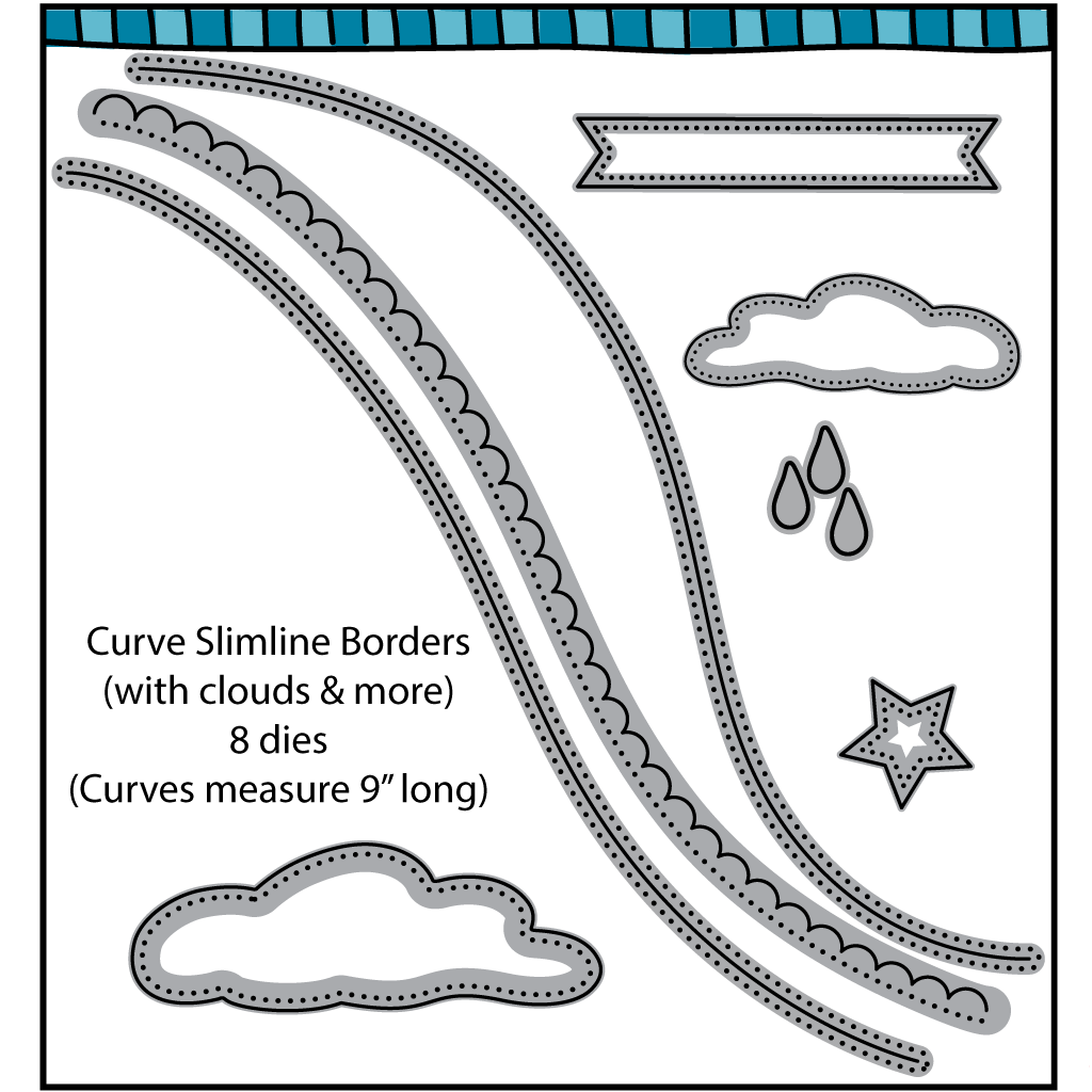 Curve Slimline Border Dies - Dare 2b Artzy