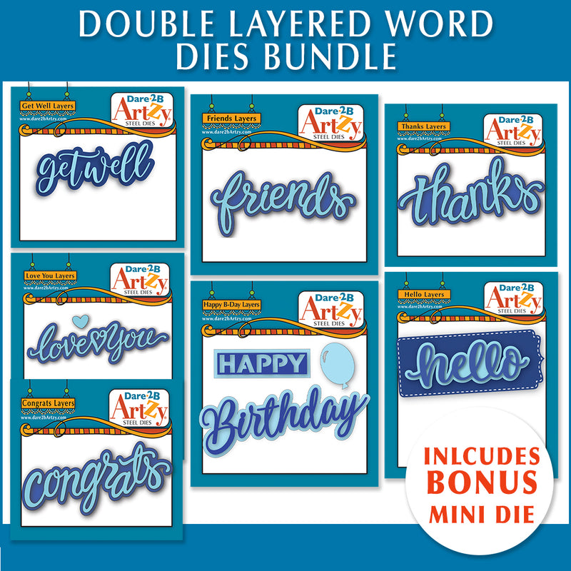 Thanks Double Layered Word Die - Dare 2b Artzy
